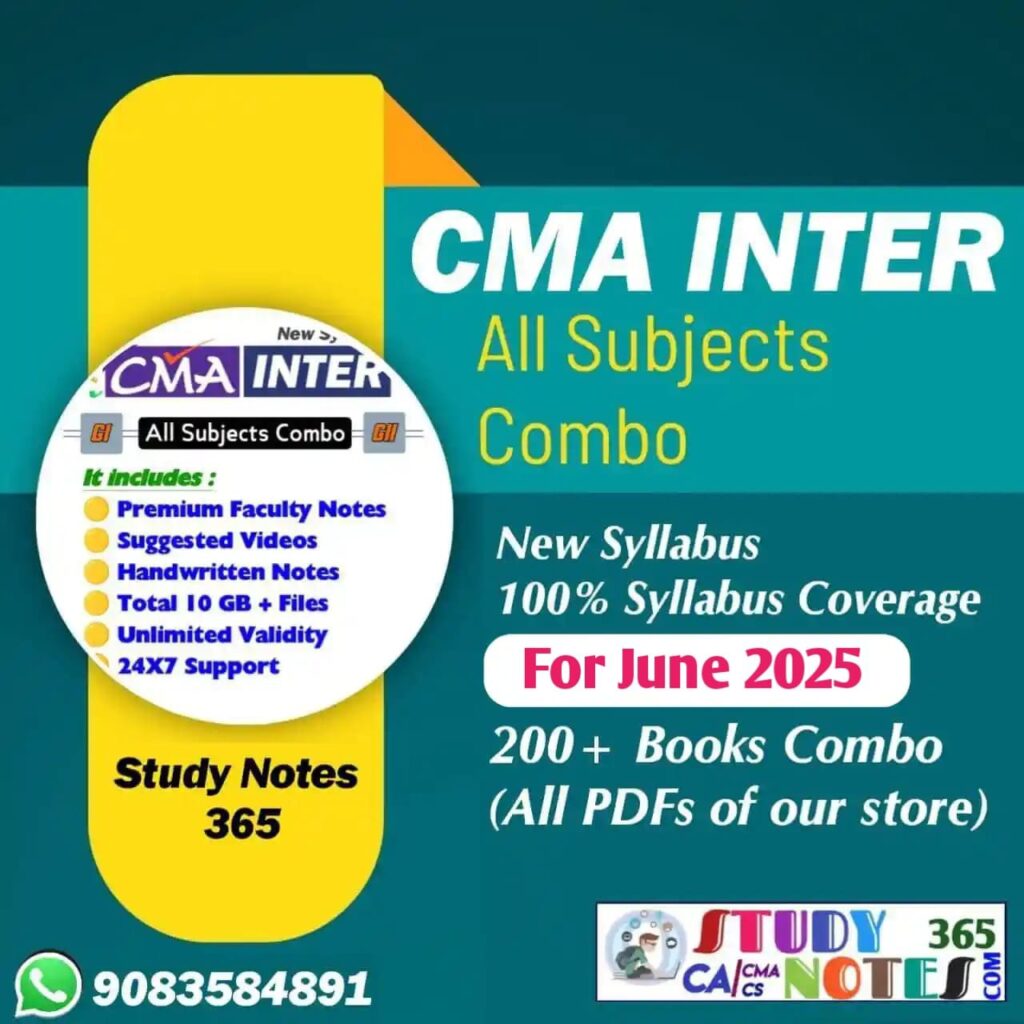Study Notes 365 » Largest PDF Books store for CA & CMA